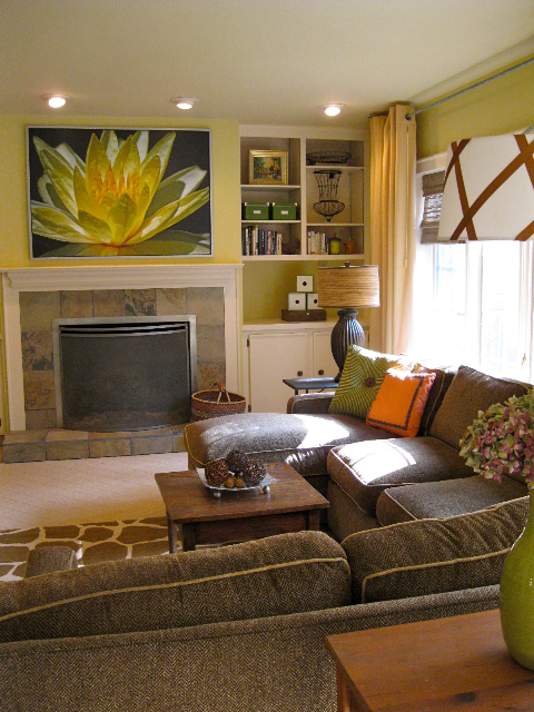 The most dramatic transformation in the room was the media center: