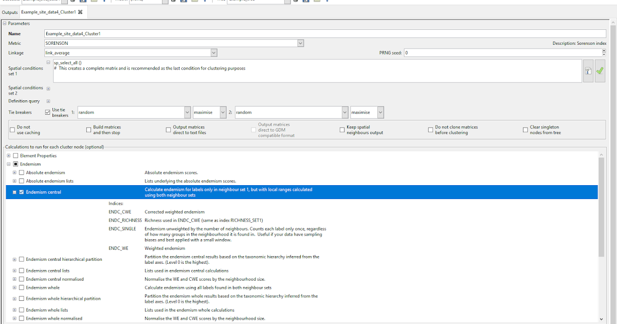 Biodiverse analysis software: Export lists to Newick format