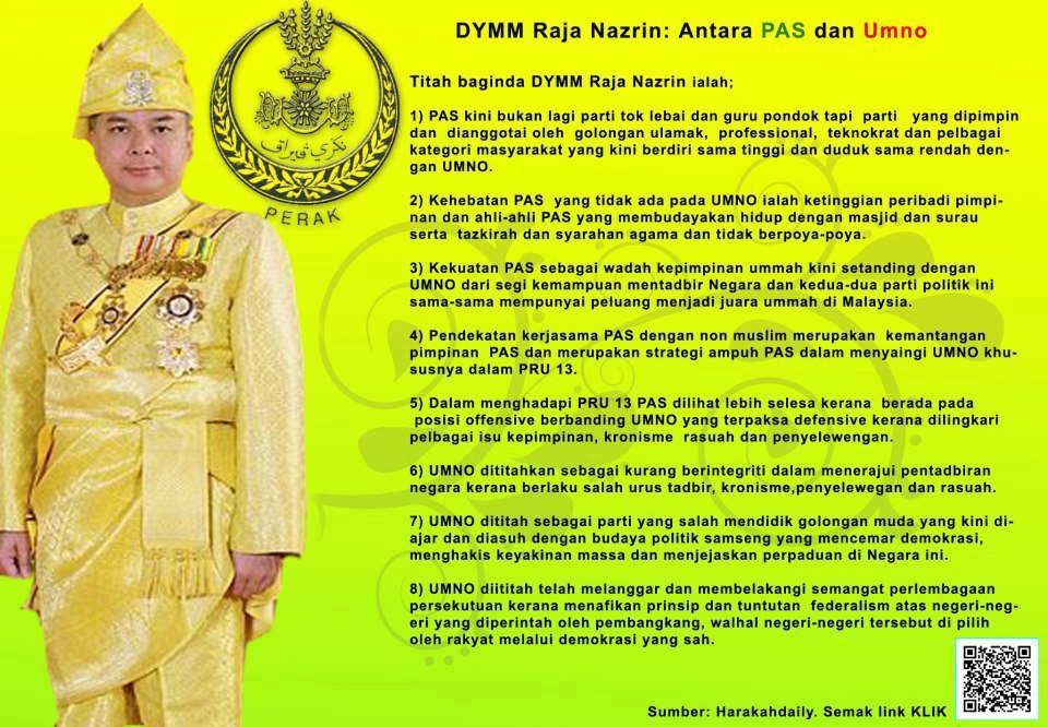 SB: Raja Dr Nazrin Shah: Ramai Cerdik Pandai menyertai PAS berbanding ...