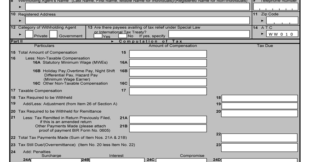 busapcom: BIR Form 1601C Download