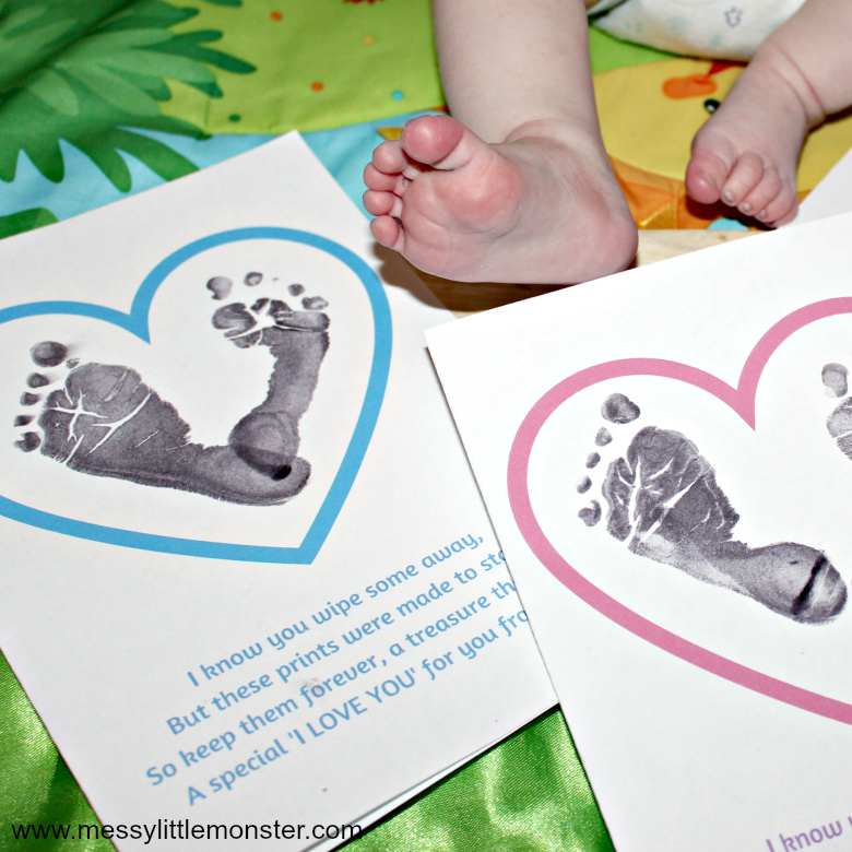 Fingerprint Heart Poem - Messy Little Monster