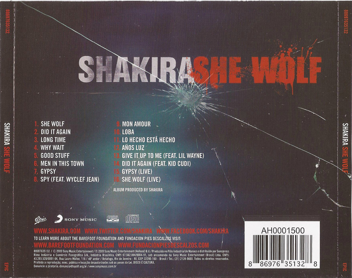 Encarte: Shakira - She Wolf (Deluxe Edition) - Encartes Pop