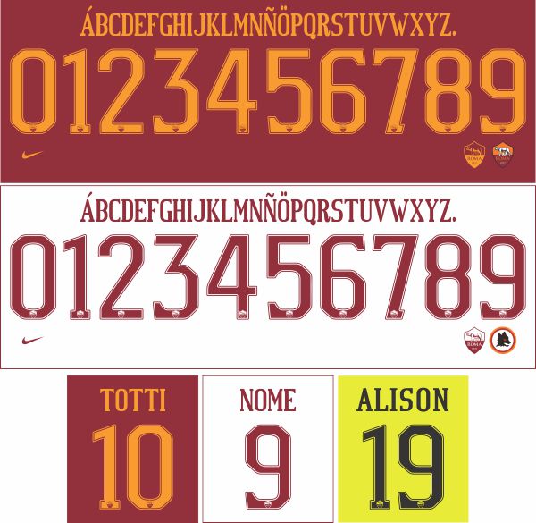 AS Roma 2016-17 font
