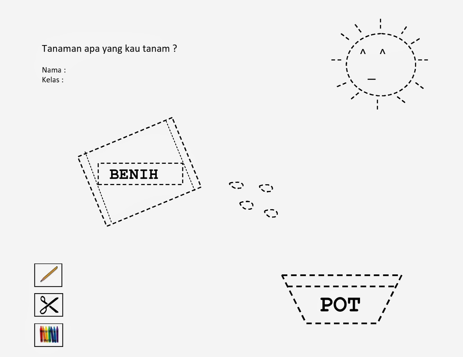 Sekitar Dunia Anak : Worksheet Menggambar Tanaman