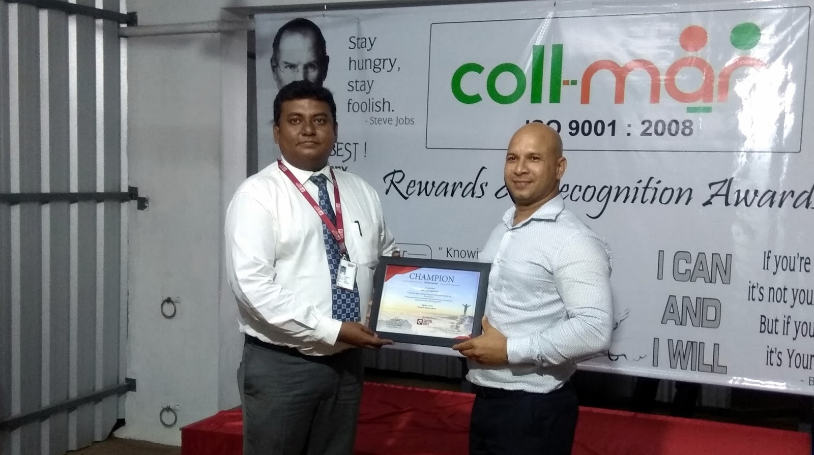 Collman Services Capital First Champion of the month - August