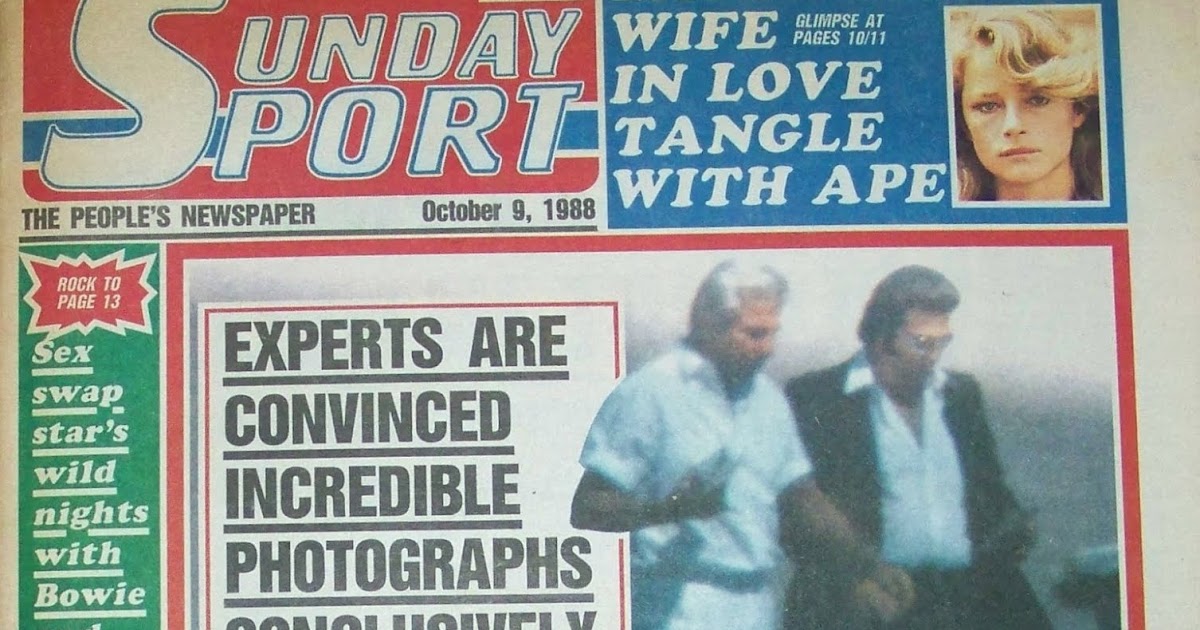 Sunday Sport newspaper 9 October 1988