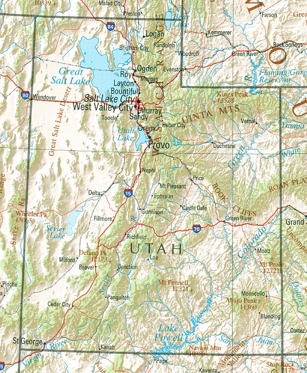 Utah Map | USA - Doc Sports™