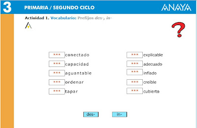 MOLINILLOS DE COLORES: PALABRAS CON PREFIJOS IN-/-DES