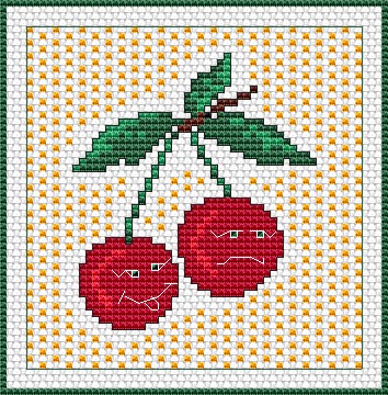 Free Cross Stitch Patterns : Cherry Free Cross Stitch Pattern