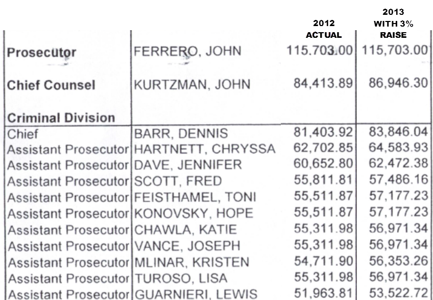 (VIDEO: COM'R BERNABEI SETS OUT CRITERIA FOR 2013 BUDGETING) STARK CO ...