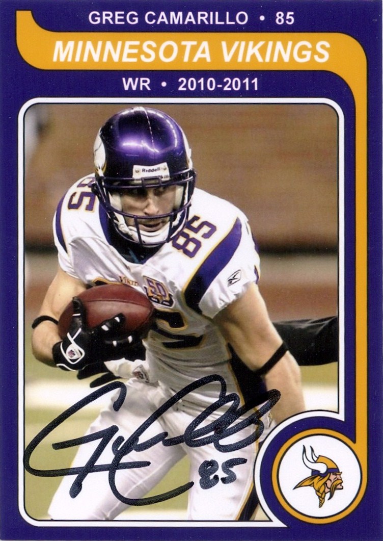 Minnesota Sports Autograph Project: GREG CAMARILLO