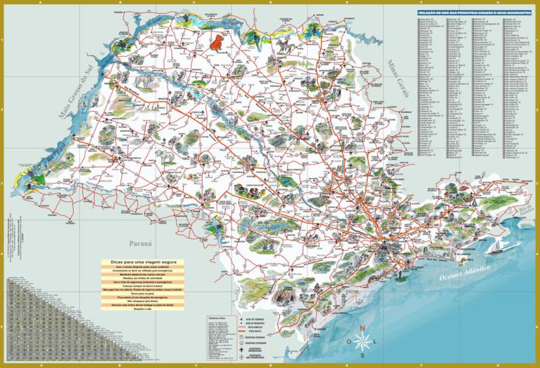 Mapas dos Estado de São Paulo