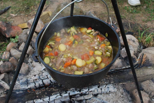 The Handy Homesteader: Outdoor cooking with cast iron: Hearty stew ...