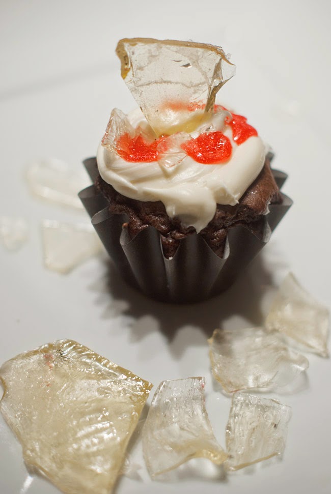 fox and gypsy: Devil's Food: Broken Glass Cupcakes