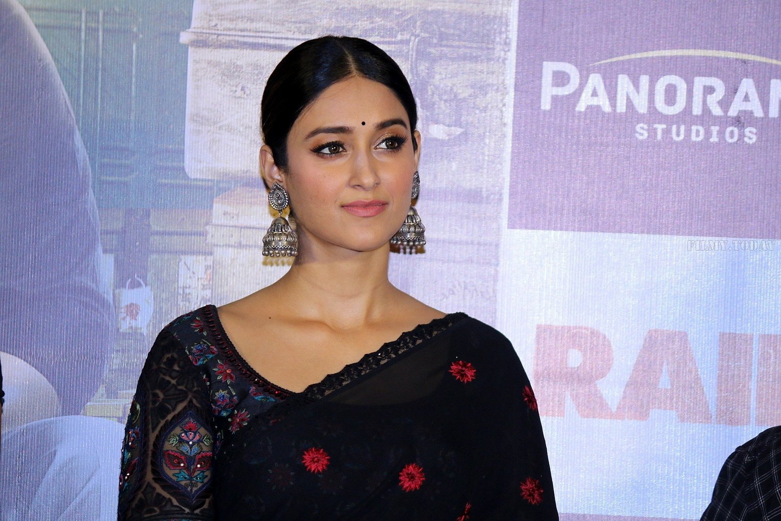 Ileana D Cruz Black Saree Photos at Movie Raid Trailer Launch ...