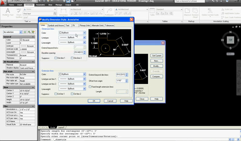 autocad annotative dimensions 2011 - Graphic Cad Draiwng