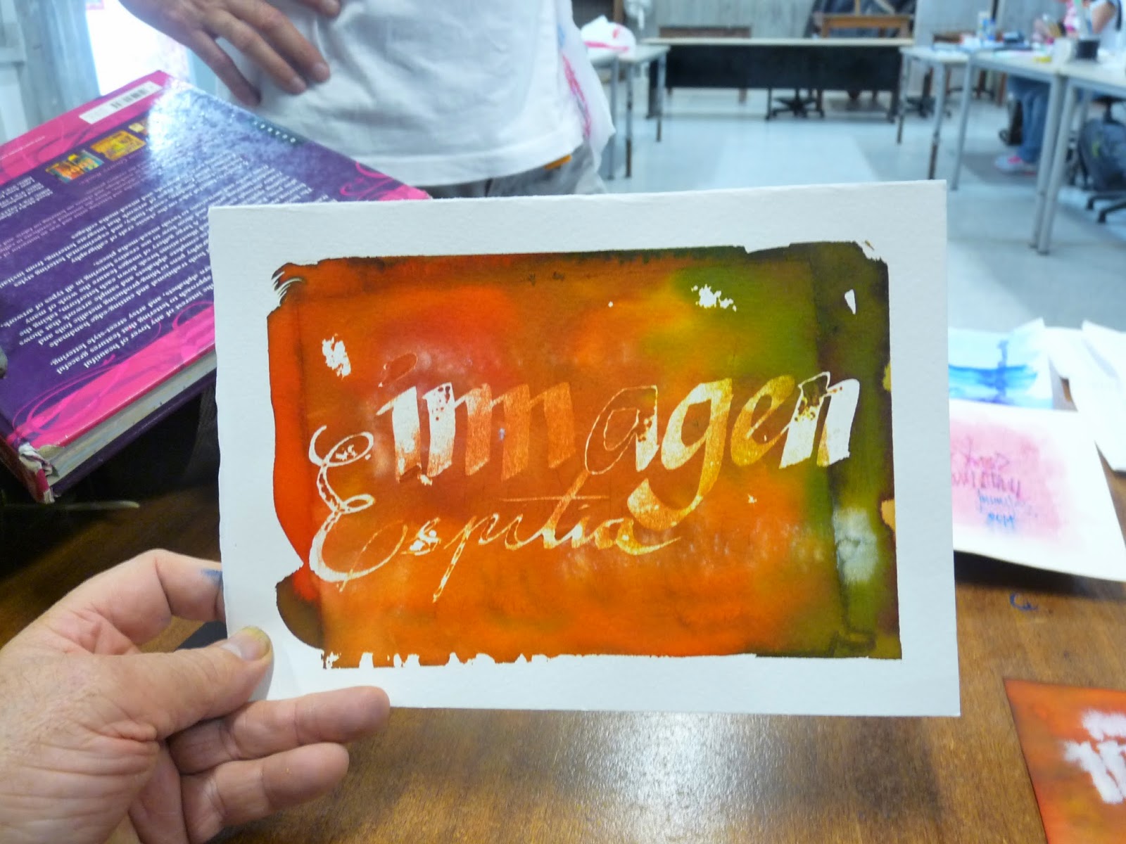 caligrafia, arte y diseño: Experimentando con texturas húmedas: Beimar.