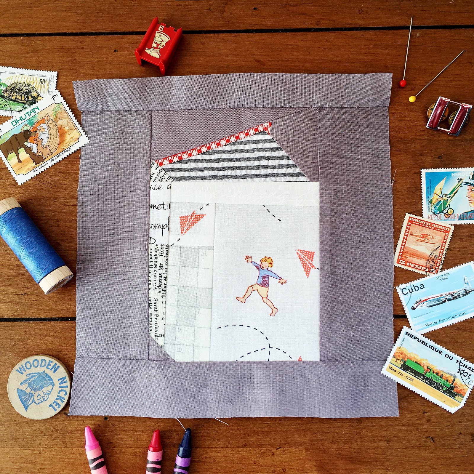 Saturday Sewing { story book blocks free pattern link} | Go-Go Kim ...