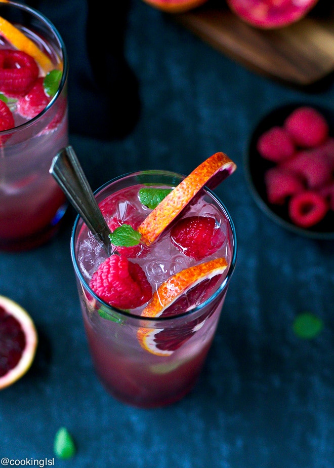 Blood Orange And Raspberry Mojito Recipe - FOODIE