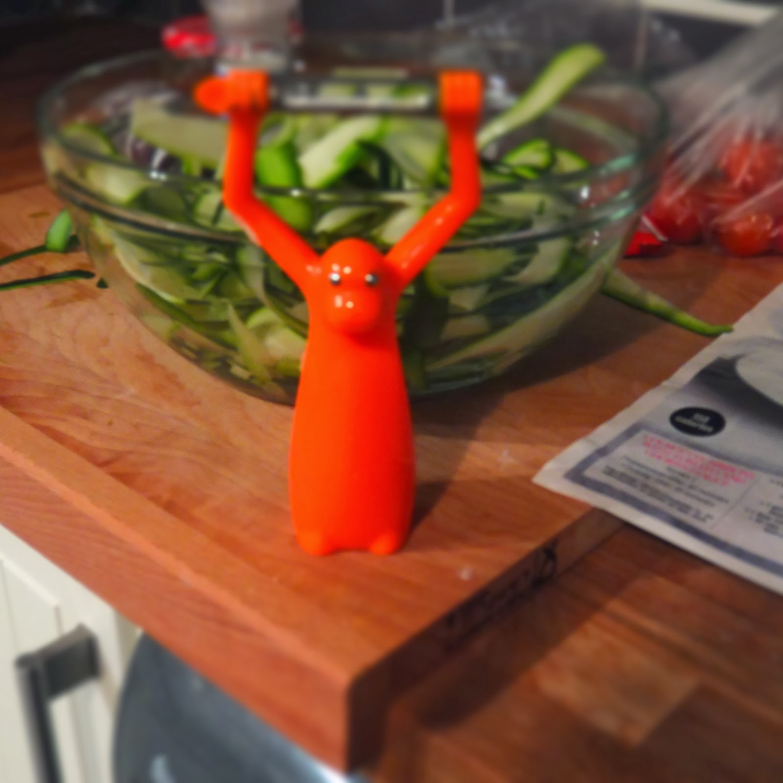 Hannah's Kitchen: Courgette Ribbons with Tomato and Chorizo Sauce