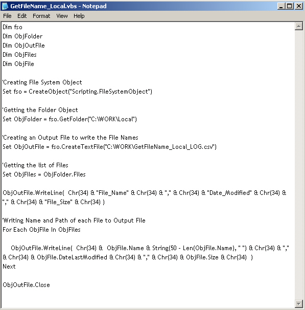 sharing: How To Get File Name - File Size and Date Modified in Folder sharing: How To Get File Name - File Size and Date Modified in Folder