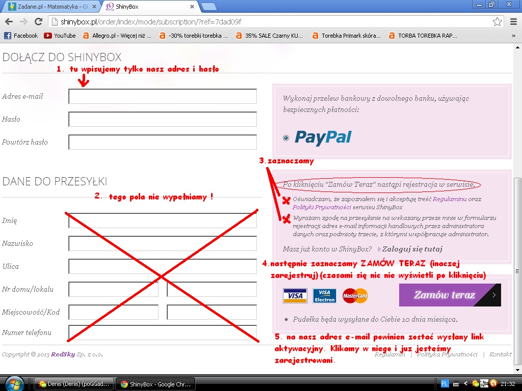 Skinny and fit .: Jak zarejestrować się na Shinybox + skalpel Ewa ...