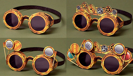 Steampunk Goggles Papercraft | Paperized Crafts