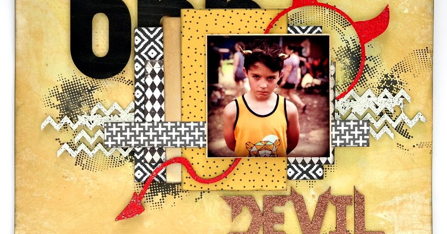 Little Devil Halloween Layout - Creative Embellishments