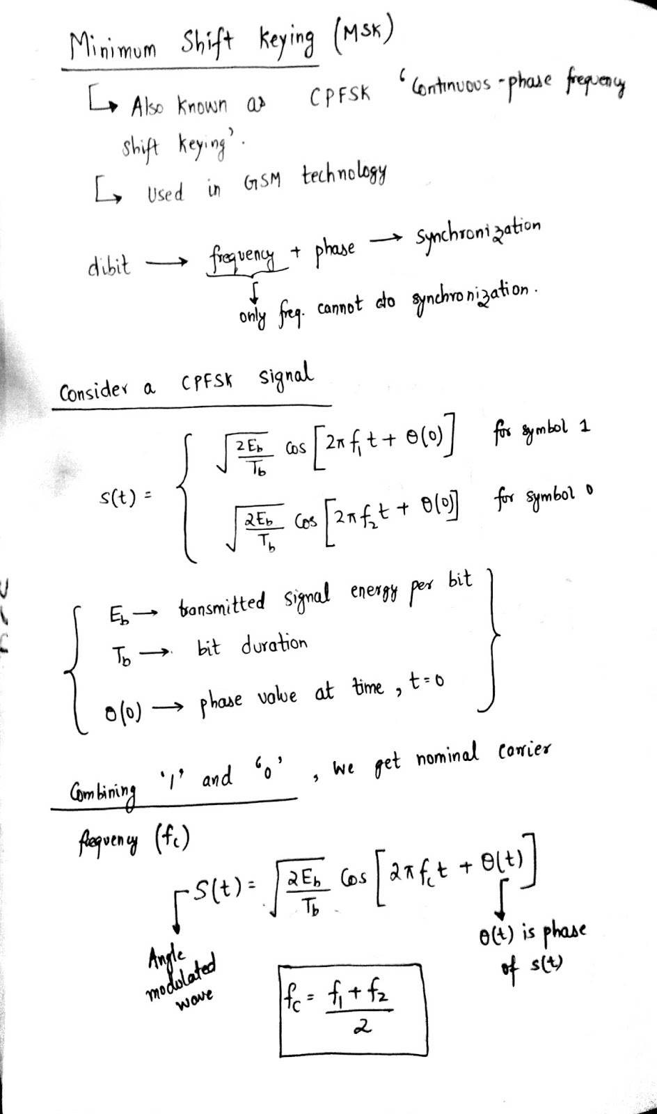 MSK, PN Sequence, FHSS - (ECE-4001)