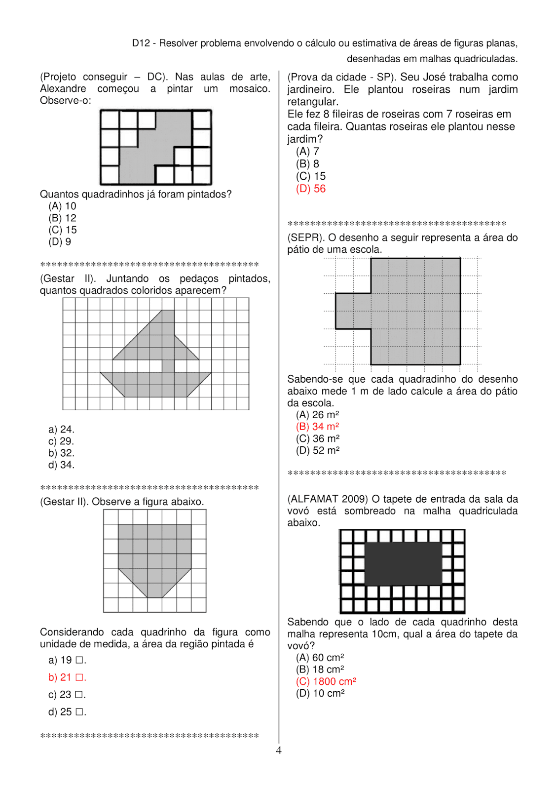 Resolver Problema Envolvendo O Cálculo De área De Figuras Planas - FDPLEARN