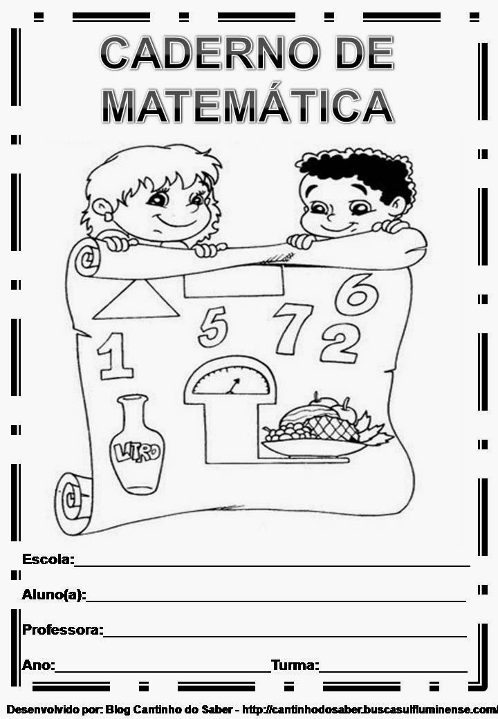 Capas para caderno de matemática - Artes e Mimos Diy