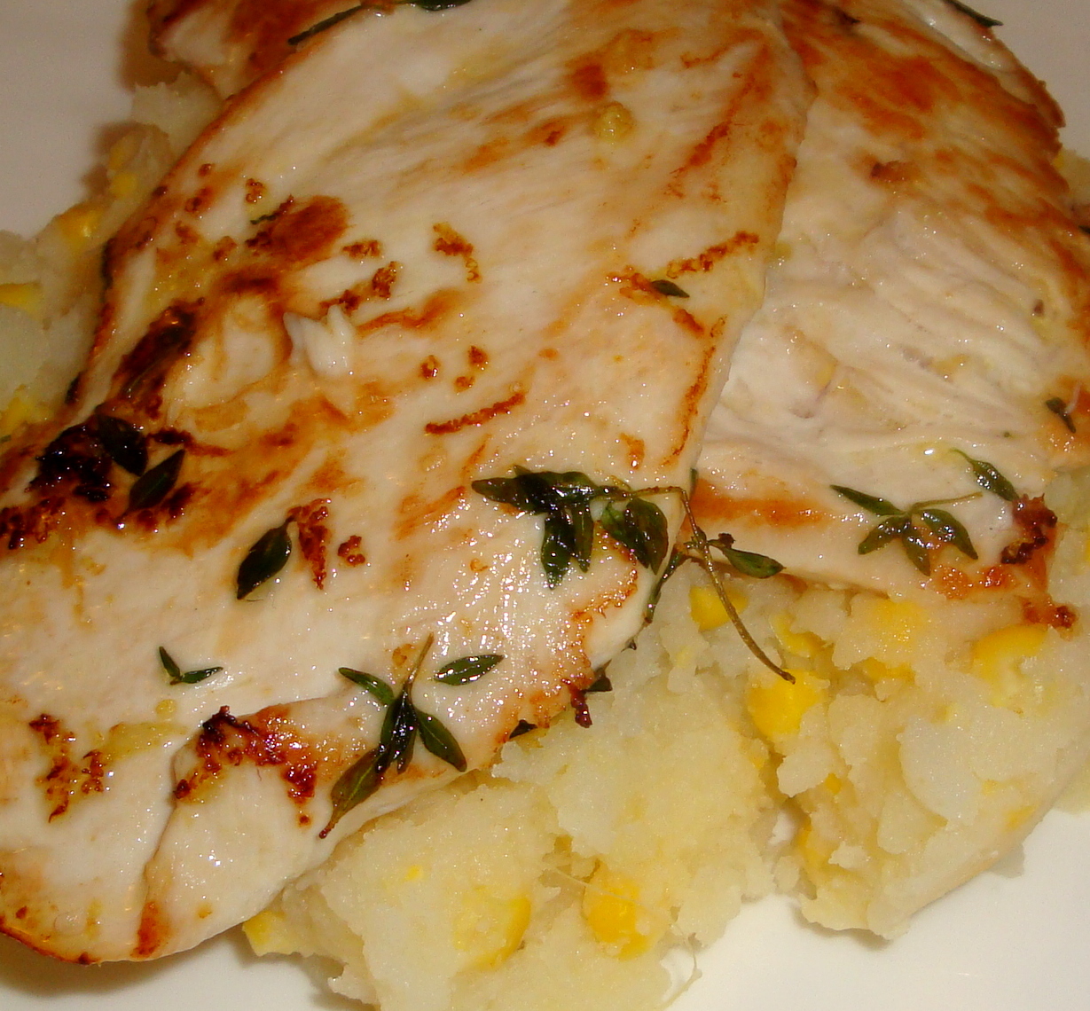 Notmeatand3: Lemon and herb chicken with mash (amazing) mash