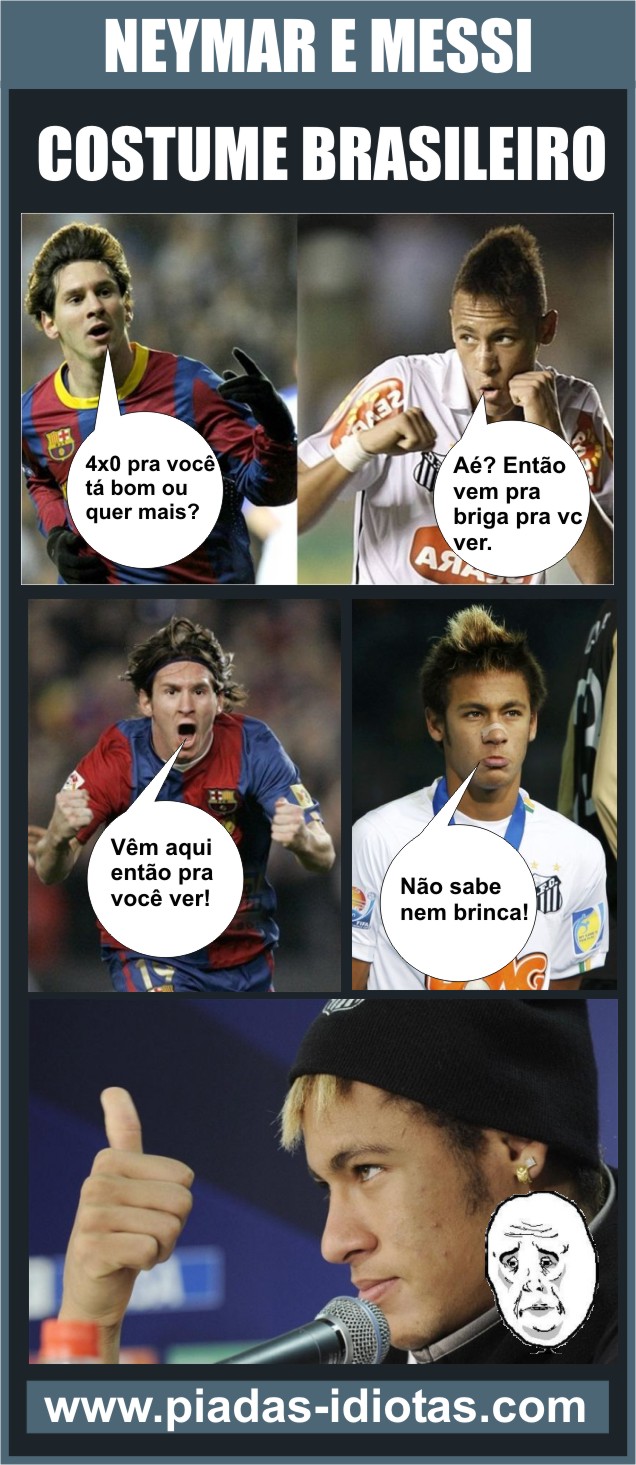 Piadas Memes,Messi Trollando Neymar ~ Links da WEB