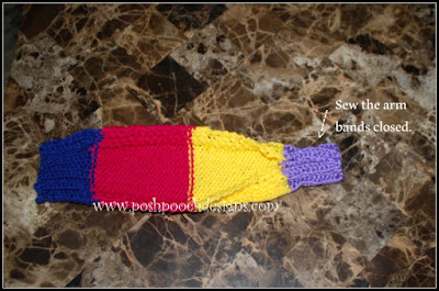 Posh Pooch Designs : Color Block Dog Shrug Knitting Pattern | Posh ...