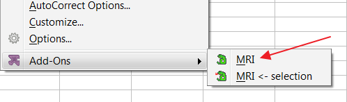 Random things about computers: Using MRI and a basic spreadsheet macro