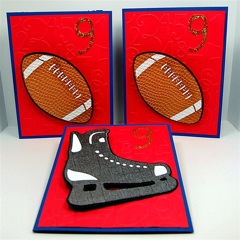 Capadia Designs: Ninth Birthday Cards for the Triplets