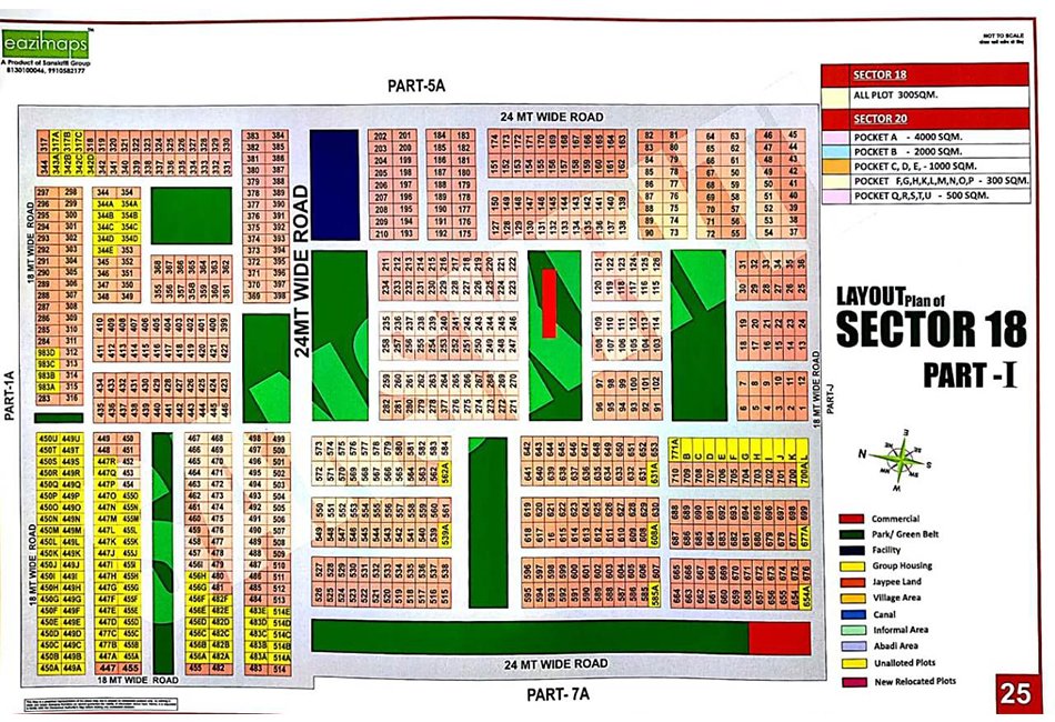 Layout Plan of Sector-18 Part I Yamuna Expressway Authority