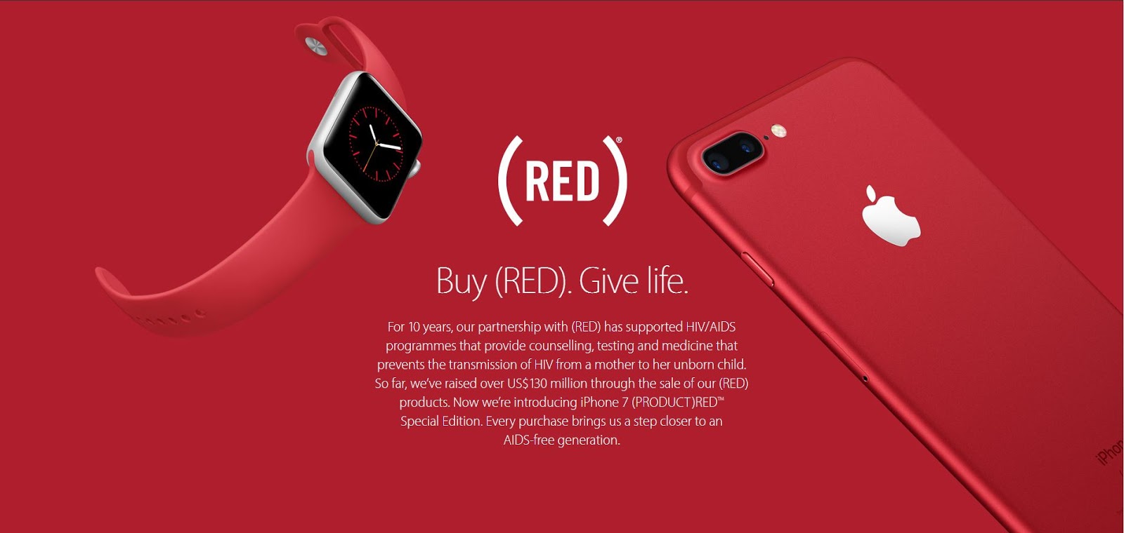 APPLE I phones are going RED for a good CAUSE