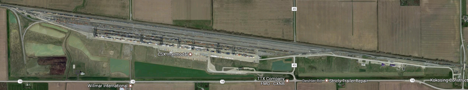 Towns and Nature: North Baltimore, OH: Largest CSX Intermodal Yard