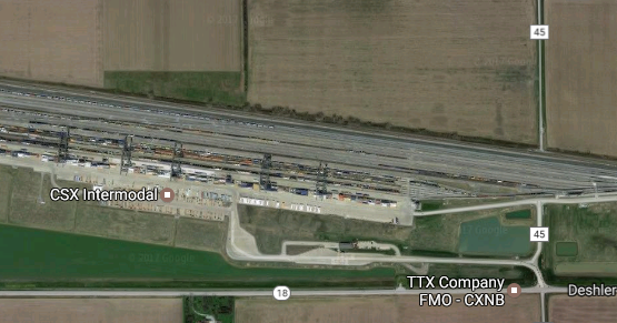 Towns and Nature: North Baltimore, OH: Largest CSX Intermodal Yard