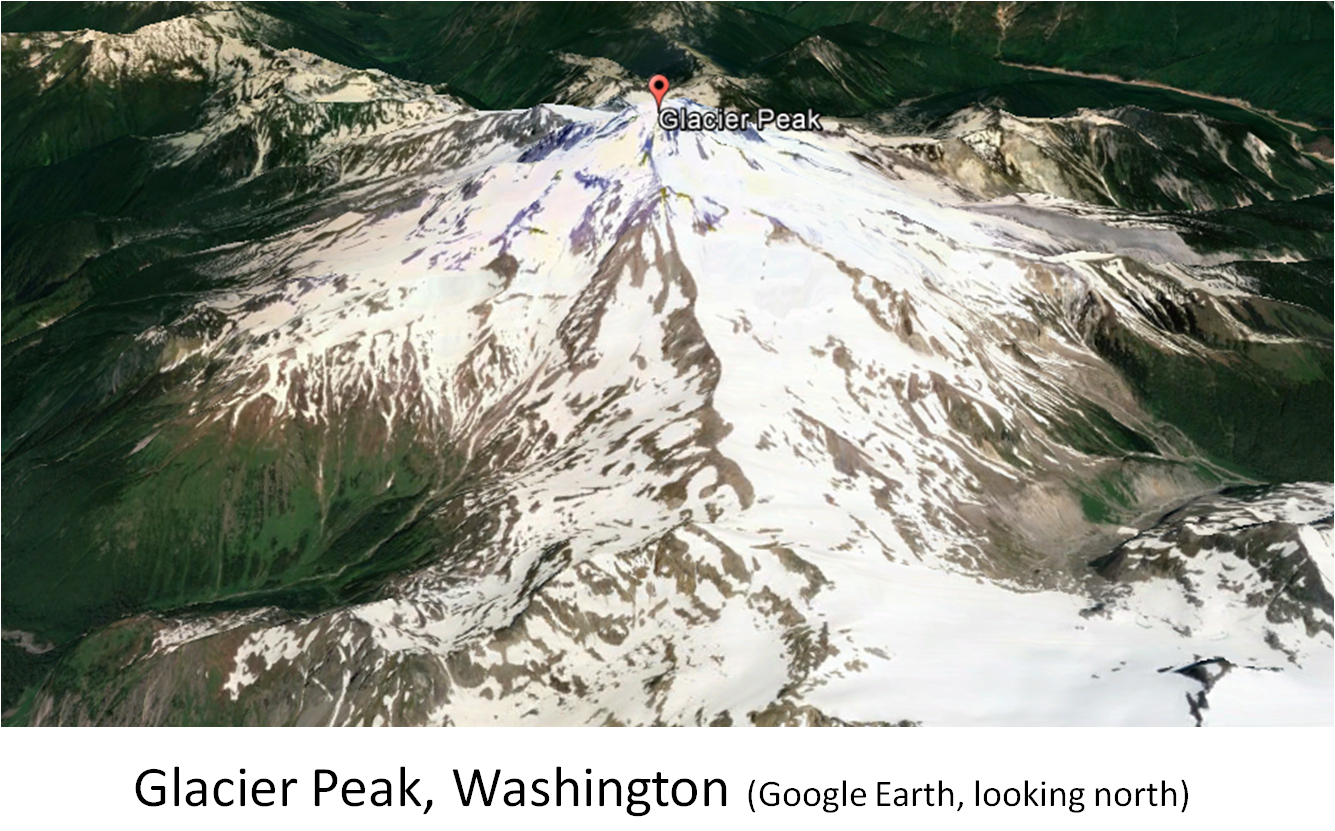 Geo Gold Emmons: The Cascade Volcanoes as seen in Satellite Images