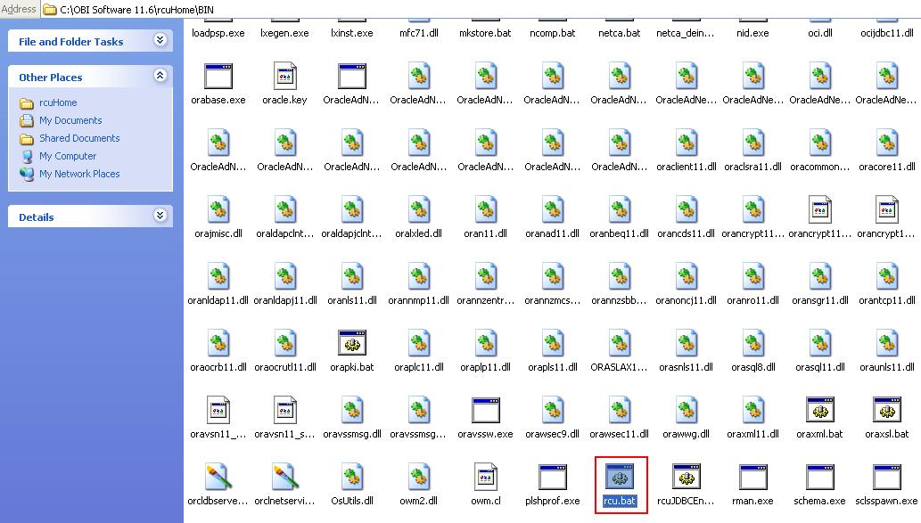 oracle concepts for you: OBIEE 11.1.1.6.0 RCU Installation