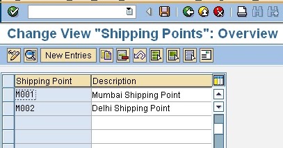 Define Shipping Point in SAP SD