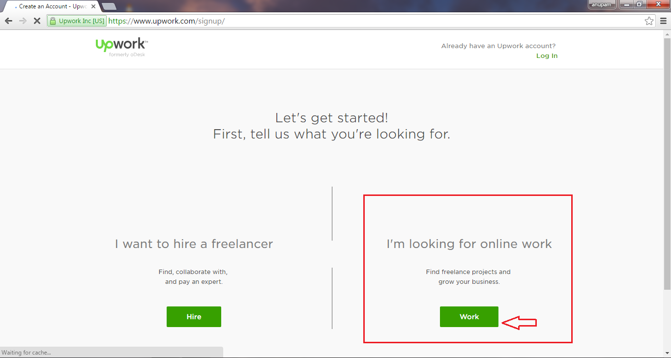 Upwork: How to setup an upwork account