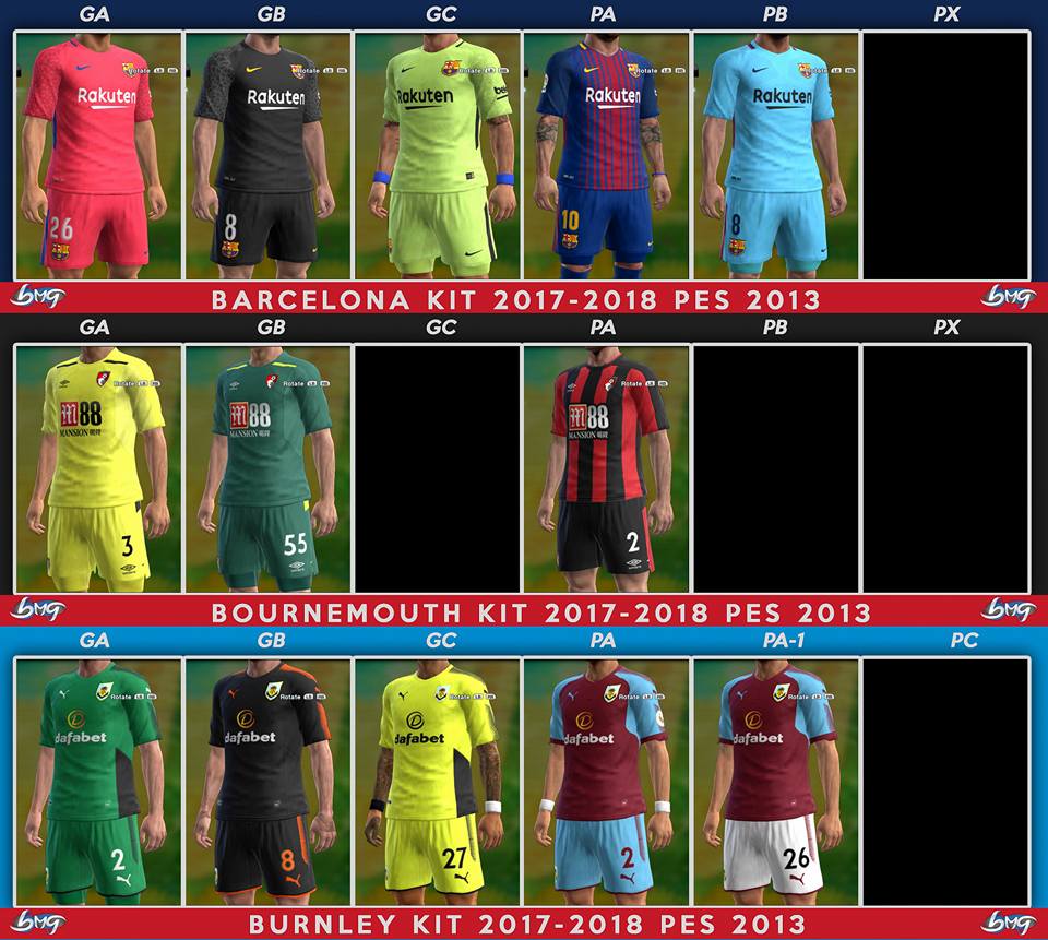 pes-modif: PES 2013 Kit update 16 July 2017 by BMG Kitmaker