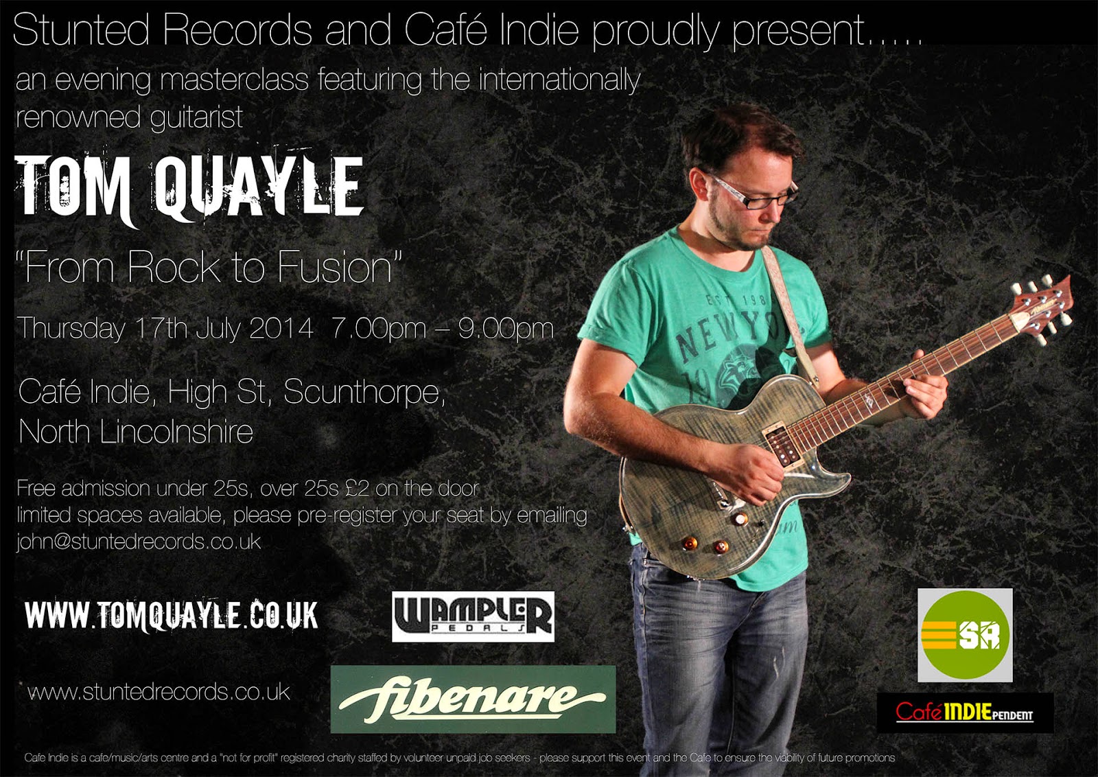 Tom Quayle: will be appearing at Café Scunthorpe - Space will be limited