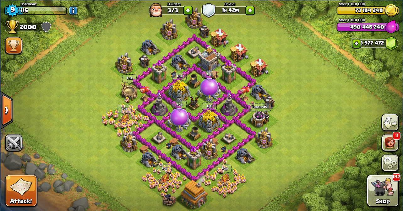 Farming Base Clash of Clans TH 6 Layout - Design Base Clash Of Clans ...