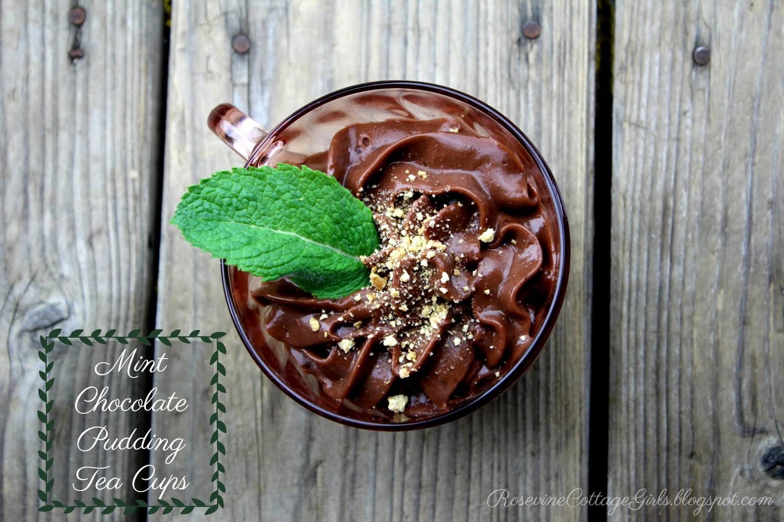 Mint Chocolate Pudding Tea Cups