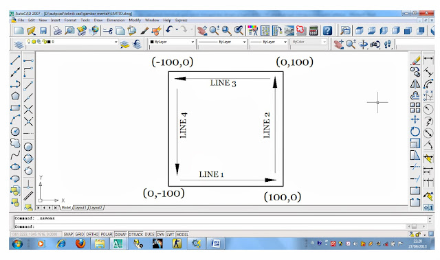 technic Autocad: LINES TO MAKE USING AUTO CAD CORNER coordinates to ...