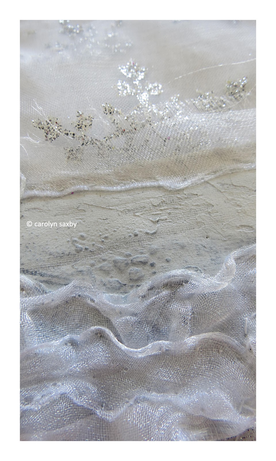 CAROLYN SAXBY MIXED MEDIA TEXTILE ART: Snowed in